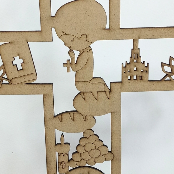 Tere Mexi Gifts | Party Supplies | Cruz Madera Primera Comunin Nio ...